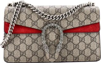 Gucci Dionysus Bag GG Coated Canvas with Crystal Embellished Metal Small shoulder bag - Braun