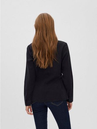 Vero Moda Langarmbluse VMELLIOT LS SHIRT WVN NOOS Viskosemischung, regular fit