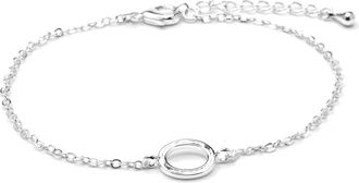 Luxenter Armband Alphabet mit Silber-Finish - Buchstabe O, Einheitsgr&ouml;&szlig;e, Metall, Ohne Edelstein