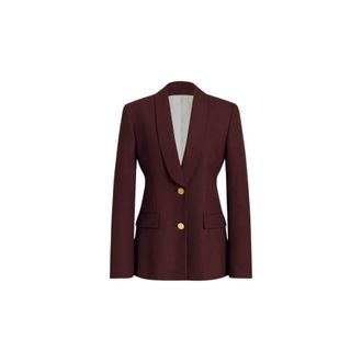 Alberta Ferretti Femme, Vestes, Rouge, Taille: 42 FR Tailored Blazer