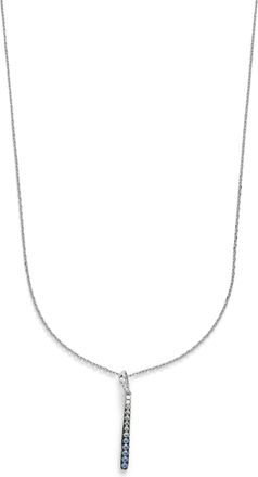 Luxenter Halskette von 925 Sterlingsilber und Saphirzirkonia mit Rhodium - Finsha