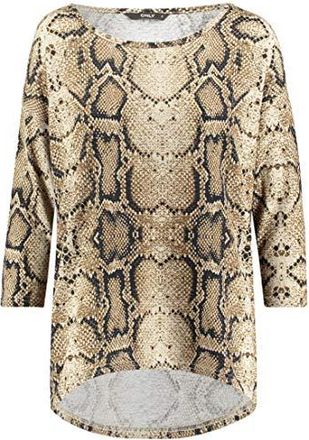 Only Elcos 4/5 AOP Top Combiné Noir Multicolore XS, Noir