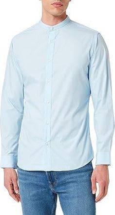 Jack & Jones Chemise Jjjoe Ls Plain Mao pour Femme, Bleu Ciel, XL