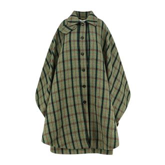 Chlo&eacute; Lagenloser langer Umhangmantel - - Jackets - Damen - Gr&uuml;n - XS/S
