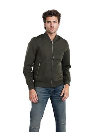 Celio Blouson aviateur &agrave; manches longues en coton uni pour homme Olive, Vert, 2XL