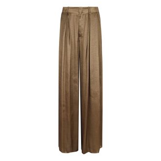 Ralph Lauren Greer Full Length Pleated - Femme - Pantalons - Jaune - Taille: 32 FR