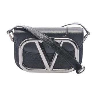 Valentino Pre-owned Supervee Leder Schultertasche - - Pre-owned - Damen - Schwarzk - ONE SIZE