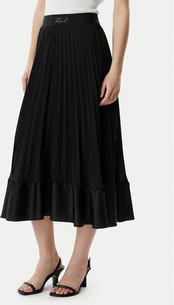 Karl Lagerfeld Faltenrock B2W12003 Schwarz Regular Fit