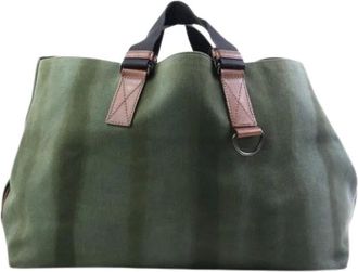Bottega Veneta unisex, Pre-owned, Vert, Taille: ONE Size Sac Tote en Toile Pre-owned