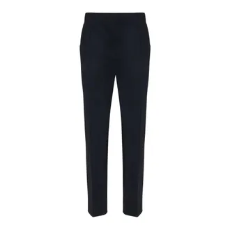 Elena Miro Pantalon droit &agrave; enfiler avec pli central - Femme - Pantalons - Noir - Taille: 44 FR