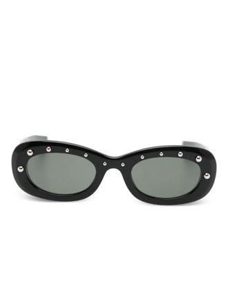 Alexander McQueen Eyewear Sonnenbrille mit Nieten - Schwarz