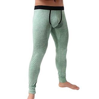 Generic Pantalon thermique pour homme - Sous-vêtements dhiver pour homme - Leggings ajustés - Sous-vêtements en polaire épaisse - Pantalon skinny taille haute