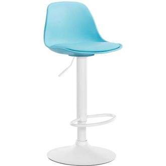 Clp Barhocker Kiel Kunststoff wei&szlig; blau