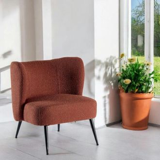 Pier Import Pier Import - Fauteuil tissu terracotta bouclé malmoe