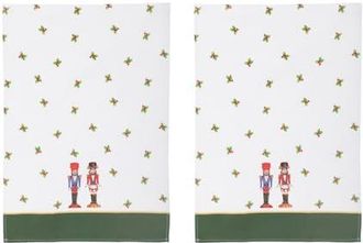 KASANOVA 1 Set mit 2 K&uuml;chent&uuml;chern, 50 x 70 cm, geschwei&szlig;t, Baumwolle