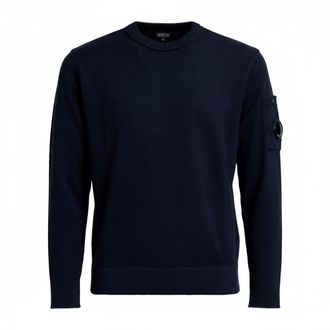 C.P. Company C.p. Company, Homme, Pulls, Bleu, Taille: XL Pull ras du cou en coton stretch doux