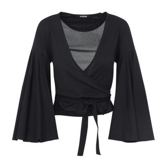 Jacquemus Kimono aus Papiergemisch - - Blouses & Shirts - Damen - Schwarzk - M