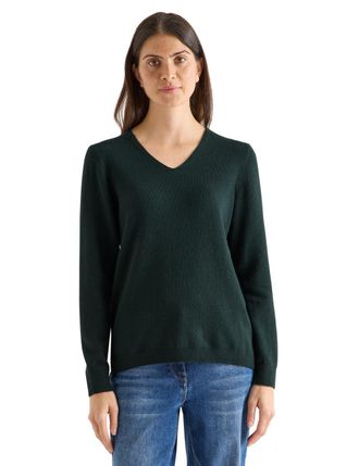 Cecil Kuscheliger V-Neck Pullover Ink Green XL