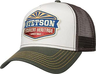 Stetson Casquette Trucker New American Heritage Homme - de Baseball Mesh avec visi&egrave;re, Snapback, visi&egrave;re Printemps-&eacute;t&eacute; Printemps &Eacute;t&eacute; Automne Hiver - Taille Un