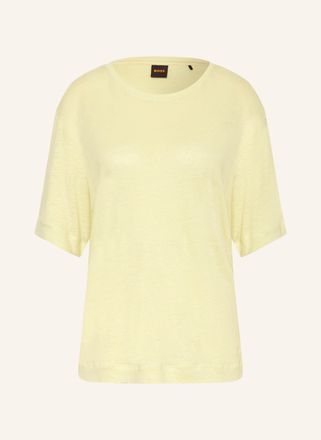HUGO BOSS T-Shirt Emma Aus Leinen gruen