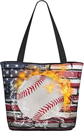 AOOEDM Drapeau am&eacute;ricain et sac &agrave; provisions pour dames de baseball 13x11x7in.Le cadeau parfait pour la Saint-Valentin.Cest de la Saint-Valentin pour maman, 