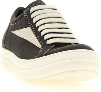 Rick Owens Lamb Leather Low-Top Sneakers - Brown