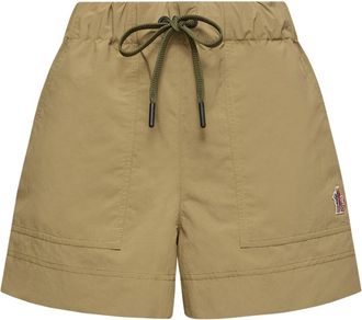 Moncler Moncler Technical Froiss&eacute; Shorts, Women, Green, Size: Xs