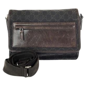 Gucci Sac bandouli&egrave;re en toile GG marron fonc&eacute; Pre-owned - Femme - Pre-owned - Brun - Taille: ONE Size