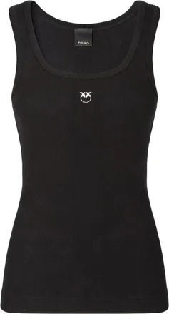 Pinko Pinko, Femme, Tops, Noir, Taille: 42 FR Canottiera Costina