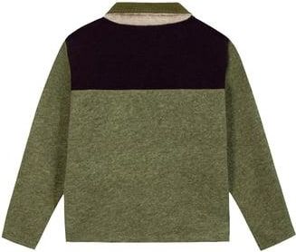 Maison Labiche rechtes Vlies in gemischter Wolle - Grün