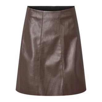 Rue de Femme Lederrock - - Skirts - Damen - Braun - XS