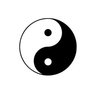 Ambiance Sticker Ambiance Sticker Yin Yang - 55 x 55 cm - Schwarz