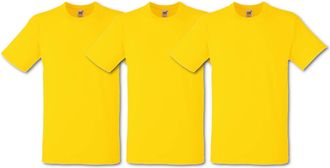 Fruit Of The Loom Herren T-Shirt 3er Pack, Gelb (Yellow K2), 3XL
