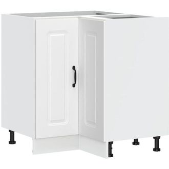 vidaXL K&uuml;chen-Eckunterschrank Kalmar Wei&szlig; Holzwerkstoff - Vidaxl
