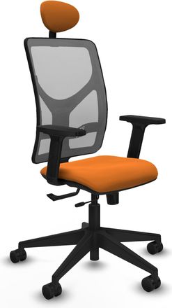 Piqueras y Crespo B&uuml;rostuhl aus Kunstleder, mit 2D-Armlehnen, h&ouml;henverstellbare Lendenwirbelst&uuml;tze und festes Kopfteil, ausgestattet mit Syncro/Traslack und Schneidesch