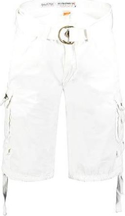 Geographical Norway GEO NORWAY PARADIZE Men - Bermuda Homme Casual Coton - Short Hommes Sport Cargo - Bermudas Respirant Decontract&eacute; Chino - Shorts Court A Ceinture - Cou