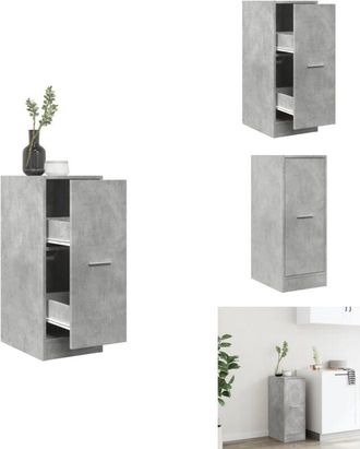vidaXL Armoire dapothicaire gris béton 30x41x77,5cm bois dingénierie - Armoire Dapothicaire - Armoires Dapothicaire - Coffre Dapothicaire - Tiroir