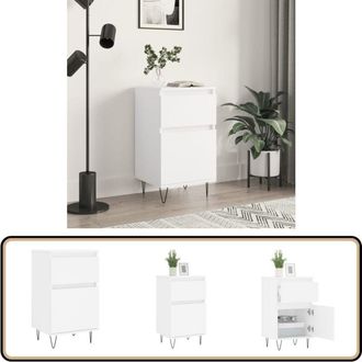 vidaXL Sideboard Weiß 40x35x70 cm Holzwerkstoff - Schreibtisch - Wohnzimmermöbel - Sideboard - Regal - Aufbewahrung