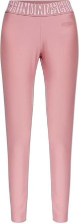 Moschino Femme, Pantalons, Rose, Taille: 36 FR Logo Leggings