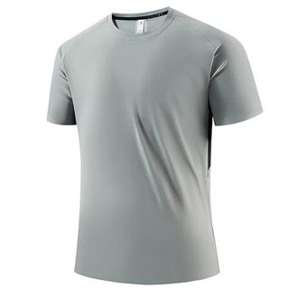 Generic T-shirt &agrave; col rond pour homme - L&eacute;ger et d&eacute;contract&eacute; - Couleur unie - Respirant - S&eacute;chage rapide - Classique - Manches courtes - Pour l&eacute;t&eacute; et la plage
