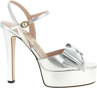 Valentino Garavani Femme, Chaussures, Gris, Taille: 40 EU Sandale Plateforme Bowow