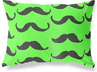 Bonamaison Le Jardin du Lin Kissen Zierkissenbezug Neon Grün-Rauch Kissenbezug, Weich Bequem, Für Zuhause Autos Büro Sofa Wohnzimmer Couch Schlafzimmer Dekor, 35