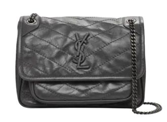 Saint Laurent Charcoal Grey Niki Crossbody Bag