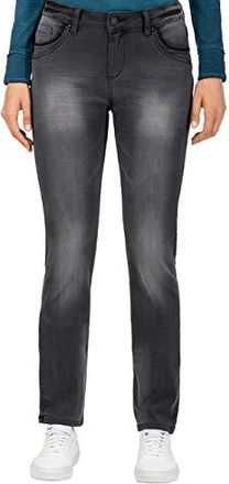 Timezone Slim Tahilatz Womanshape Jean Droit, Noir (Faded Black Wash 9062), W27/L30 (Taille Fabricant: 27/30) Femme