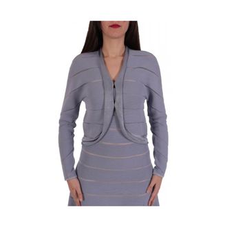 Emporio Armani Femme, Pulls, Violet, Taille: 40 FR Knit Bolero Stripe