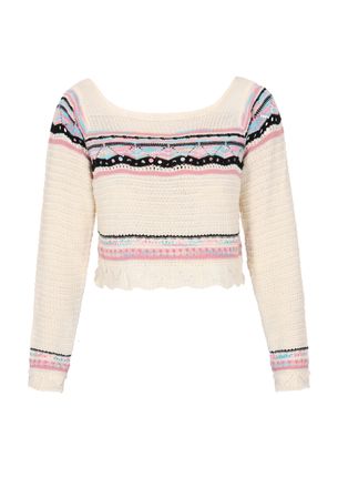 Izia Pullover Frauen cremewei&szlig; mehrfarbig