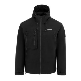 Firetrap Windjacke f&uuml;r Herren, mit Kapuze, winddicht (Schwarz)