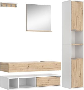 Vicco Badm&ouml;bel-Set Henri, Wei&szlig;, 5 Teile