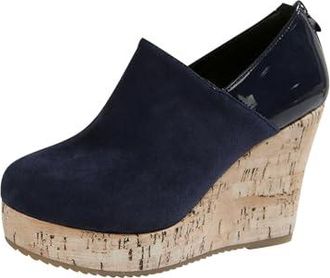 Generic Chaussures compens&eacute;es d&eacute;contract&eacute;es &agrave; enfiler pour femme, couleur unie, tendance, imitation daim, fermeture &eacute;clair, respirantes, confortables, chaussu