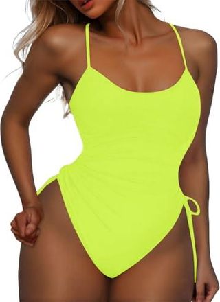 Generic Femme en Maillot De Bain 1 Piece Pièce avec Vert Menstruel Grossesse 90d Minimiseur Maxi on Montant Hanche Bralette Integral Volants Bronzer Classe Co